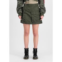 Skort Alpha Industries "Vintage Mini Skirt", Damen, Gr. L, schwarz olive, Obermaterial: 100% Nylon, R&ouml;cke Skort