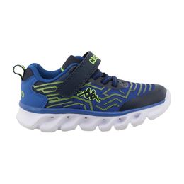 Kappa M&auml;dchen Sneaker "ELTJE", Gr. 29royal, lime, Synthetik, Schuhe, mit cooler Blinkfunktion