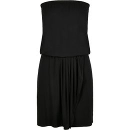 Urban Classics Damen Shirtkleid "Urban Classics Damen Ladies Viscose Short Bandeau Dress"schwarz, Gr. S, unifarben, 95% Viskose, 5% Elasthan, Kleider