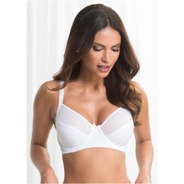 bonprix Damen Minimizer-BH "Minimizer-BH mit Mesh", Gr. 105, wei&szlig;, Obermaterial: 80% Polyamid, 20% Elasthan. Futter: 92% Polyamid, 8% Elasthan.