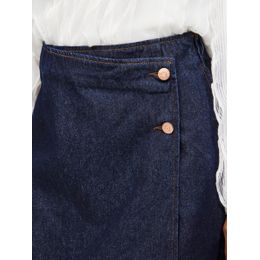 Y.A.S Damen Jeansrock "YASLISANA HMW SHORT DENIM SKIRT S. NOOS"dunkelblau denim, Gr. 40, unifarben, Denim/Jeans, Obermaterial: 100% Baumwolle, R&ouml;cke