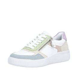 Remonte Damen Plateausneaker, Gr. 38, bunt, Leder, Lederimitat, kontrastfarbene Details, Schuhe, Schn&uuml;rschuh, Halbschuh, Freizeitsneaker mit