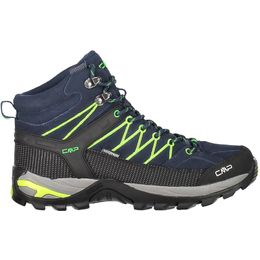 CMP Herren Wanderschuh "RIGEL MID WP TREKKING SHOES", Gr. 42, blau, Leder, Schuhe, wasserdicht