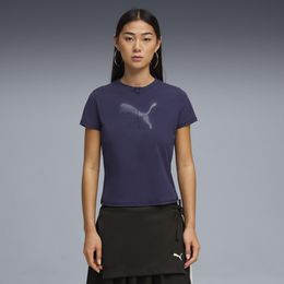 Puma Damen T-Shirt "Dare To Half Zip Graphic T-Shirt Damen"deep plum lila, Gr. M, Obermaterial: 23% Elasthan, 77% Nylon, Shirts