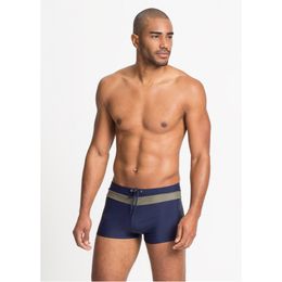 bonprix Herren Badehose, blau, Gr. 64, Obermaterial: 80% Polyamid, 20% Elasthan. Futter: 100% Polyester, Badehosen, mit Bindeband am Bund, bequeme