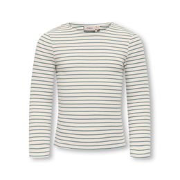 KIDS Only M&auml;dchen Langarmshirt "KMGMAUDE LIFE STRIPE LS TOP JRS NOOS"birch stripes:arona, Gr. 116, geringelt, gestreift, Jersey, Obermaterial: 66%