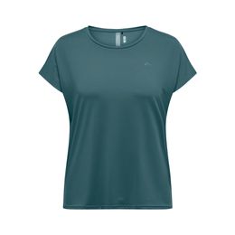 Only Play Damen Funktionsshirt "ONPAUBREE SS LOOSE TRAIN TEE CURVY NOOS"mediterranea, sportlich, Gr. 44, unifarben, Jersey, Obermaterial: 88%