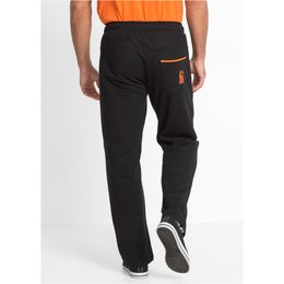 bonprix Herren Jogginghose, schwarz, Gr. 68, unifarben, Obermaterial: 100% Baumwolle, Hosen, aus Baumwolle, mit Eingrifftaschen und Ges&auml;&szlig;tasche,