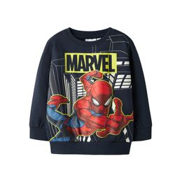 name it Jungen Sweatshirt "NMMDION SPIDER NREG SWEAT UNB NOOS MAR"navy blazer, Gr. 116, Sweatware, Obermaterial: 95% Baumwolle, 5% Elasthan,