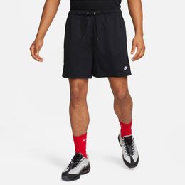 Nike Sportswear Herren Shorts "M NK CLUB FLOW MESH SHORT"schwarz, wei&szlig;, Gr. M, Obermaterial: 100% Polyester, Hosen, sportlicher Stil, f&uuml;r aktive