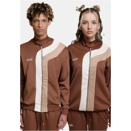 DEF Herren Trainingsjacke "DEF DWD Tapioca &Uuml;bergangsjacken", braun, Gr. L, gestreift, 100% Polyester, Jacken