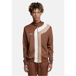 DEF Herren Trainingsjacke "DEF DWD Tapioca &Uuml;bergangsjacken", braun, Gr. M, gestreift, 100% Polyester, Jacken