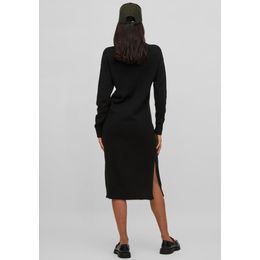 Vila Damen Strickkleid "VIRIL ROLLNECK MIDI DRESS", schwarz, Gr. L, Feinstrick, Obermaterial: 50% Viskose, 27% Nylon, 23% Polyester, Kleider, mit