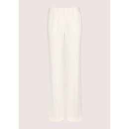 Madeleine Mode MADELEINE Damen Stoffhose "Chinohose Elegante B&uuml;gelfaltenhose mit Struktur", wei&szlig;, Modern, Gr. 21, Obermaterial: 48% Polyester PES. 45% Viskose CV.