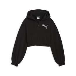 Puma Damen Hoodie "Essentials Graphics Bedazzled Kapuzenjacke Damen"schwarz, Gr. XS, Obermaterial: 68% Baumwolle, 32% Polyester; Kapuzenfutter: 100%