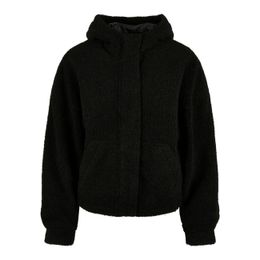 Urban Classics Damen Allwetterjacke "Urban Classics Damen Ladies Short Sherpa Jacket", schwarz, Gr. L, unifarben, 100% Polyester, M&auml;ntel