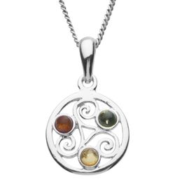 OSTSEE-SCHMUCK Damen Kette mit Anh&auml;nger "OSTSEE-SCHMUCK Kette mit Anh&auml;nger Keltische Fibel", 45cm, Silber 925 (Sterlingsilber), L: 40, silber, Silber