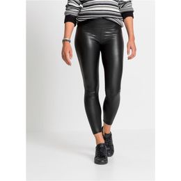 bonprix Damen Thermoleggings "Leggings mit Thermo Funktion", schwarz, Gr. 32, Obermaterial: 95% Polyester, 5% Elasthan. Beschichtung: 100%