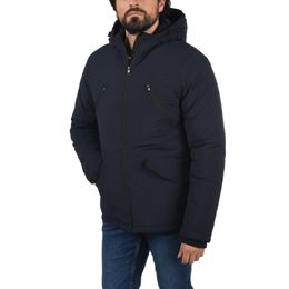 Blend Herren Winterjacke "BHOmar", blau, Gr. L, unifarben, 97% Polyester, 3% Elasthan, Jacken, Stilvolle Herren Winterjacke mit Kapuze