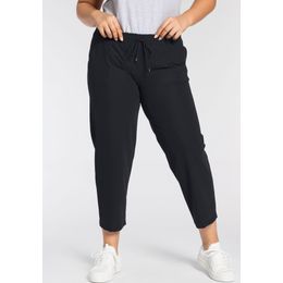 KjBRAND Damen Schlupfhose "7/8 Babsie Jogg Sensitiv"schwarz, Gr. 42, Web, Obermaterial: 72% Polyamid, 28% Elasthan, Hosen, Sommerhose mit Schlupfbund