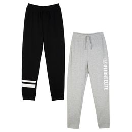 bonprix M&auml;dchen Jogginghose, schwarz, Gr. 152, unifarben mit Farbeinsatz, Obermaterial: 60% Baumwolle, 40% Polyester, Hosen, aus Baumwoll-Mix, mit