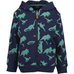 Blue Seven Jungen Sweatjackeultramarin, Gr. 98, bedruckt, Sweatware, Obermaterial: 80% Baumwolle, 20% Polyester, Sweatjacken