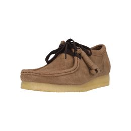 Clarks Damen Mokassin "Wallabee", Gr. 41, braun, Schuhe, mit unverwechslebarer Kreppsohle