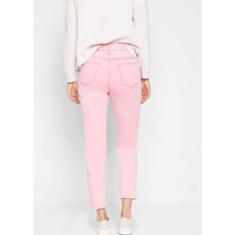bonprix Damen Webhose "Verk&uuml;rzte Twill-Hose im Used-Look", rosa, Gr. 52, unifarben, Twill, Obermaterial: 97% Baumwolle, 3% Elasthan, Hosen, aus