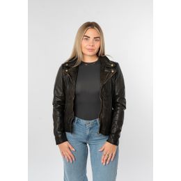 Mauritius Damen Lederjacke "MWEvina"antique schwarz, Gr. XS, Antik-Look, Obermaterial: 100% Schafsleder. Futter: 100% Baumwolle. &Auml;rmelfutter: 100%