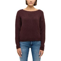 Mustang Damen Sweater "Damen Style Marianna"dunkelbraun, Gr. XL, 64% Polyacryl, 16% Polyester, 13% Polyamid, 5% Wolle, 2% Elasthan, Sweatshirts
