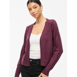 Vila Damen Cardigan "VIRIL SHORT L/S KNIT CARDIGAN-NOOS"fig detail:schwarz melange, Gr. M, meliert, Feinstrick, Obermaterial: 50% Viskose, 27% Nylon,