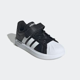 M&auml;dchen Sneaker "STREETTALK", adidas Sportswear, Gr. 34core schwarz, ftwr wei&szlig;, ftwr wei&szlig;, Synthetik, Schuhe, inspiriert vom Design des adidas