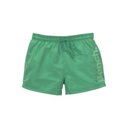 Bench. Herren Badeshorts, gr&uuml;n, Gr. S, unifarben, Microfaser, Polyester, Badehosen, mit seitlichem Logoschriftzug