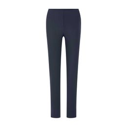 GOLDNER Damen Stoffhose "7/8-Bengalinhose LOUISA mit Schlupfbund", blau, Gr. 46, Obermaterial: 67% Baumwolle CO. 28% Polyamid PA. 5% Elasthan EL.,