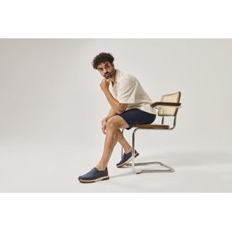 Rieker Herren Slip-On Sneaker, Gr. 41, blau, Lederimitat, unifarben mit Farbeinsatz, Schuhe, Slipper, Halbschuh, Freizeitsneaker mit Kontrastbesatz