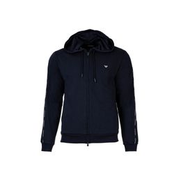 Emporio Armani Herren Sweatshirt "Sweatjacke Basic Terry", blau, Gr. M, Obermaterial: 75% Baumwolle CO. 25% Polyester PES., Sweatshirts