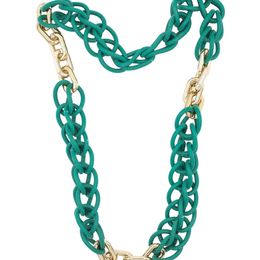 Collezione Alessandro Necklace 'Loop Glam' female Green size Onesize
