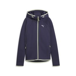 Puma Damen Sweatjacke "EvoStripe Kapuzenjacke Damen"deep plum lila, Gr. XL, Obermaterial: 23% Polyester, 77% Baumwolle; Taschenfutter: 100%