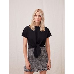 LEGER Damen T-Shirt "Tessy, LeGer by Lena Gercke"schwarz, Gr. 38, unifarben, Jersey, Obermaterial: 100% Baumwolle, Shirts, mit Knoten-Detail, cropped