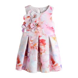 next Kleid M&auml;dchen Gr&ouml;&szlig;e 116 orange / pink / pitaya / wei&szlig;