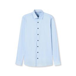 OLYMP Herren Businesshemd "OLYMP No. Six 24/Seven, Super Slim, Urban Kent", blau, Gr. 45, 92% Baumwolle, 8% Elasthan, Hemden