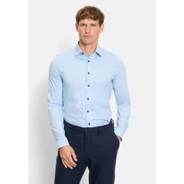 OLYMP Herren Businesshemd "OLYMP No. Six 24/Seven, Super Slim, Urban Kent", blau, Gr. 36, 92% Baumwolle, 8% Elasthan, Hemden