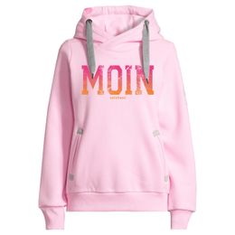 SALZHAUT Damen Kapuzenpullover "Hoodie S&Uuml;NN - MOIN FARBVERLAUF", rosa, Gr. XS, Obermaterial: 55% Baumwolle CO. 45% Polyester PES., Pullover