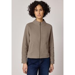 Street One Damen Cardiganlight terra mocha, Gr. 46, unifarben, Web, 100% Baumwolle, Strickjacken, aus reiner Baumwolle