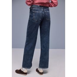 Street One Damen Loose-fit-Jeans "Style Emee"medium blau soft washed, Gr. 34, unifarben, Denim/Jeans, Obermaterial: 76% Baumwolle, 18% Lyocell, 4%
