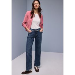 Street One Damen Loose-fit-Jeans "Style Emee"medium blau soft washed, Gr. 33, unifarben, Denim/Jeans, Obermaterial: 76% Baumwolle, 18% Lyocell, 4%