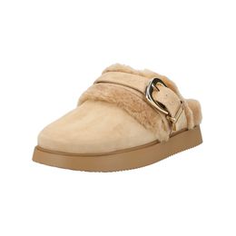 Steve Madden Damen Hausschuh "Steve Madden Hausschuhe Veloursleder", Gr. 40, beige, Veloursleder, Schuhe