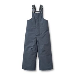 Wheat Jungen Latzhose "Wheat Ski Trousers Loopa"grau blau, Gr. 140, 100% Nylon, Hosen