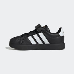 M&auml;dchen Sneaker "STREETTALK", adidas Sportswear, Gr. 33core schwarz, ftwr wei&szlig;, gold metallic, Synthetik, Schuhe, inspiriert vom Design des adidas