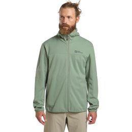 Jack Wolfskin Herren Softshelljacke "FELDBERG HOODY M", gr&uuml;n, Gr. XL, Obermaterial: 100% Polyester. Futter: 100% Polyester, Jacken